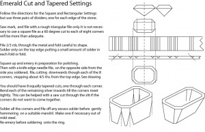 6 Emerald Cut Settings - On your metal